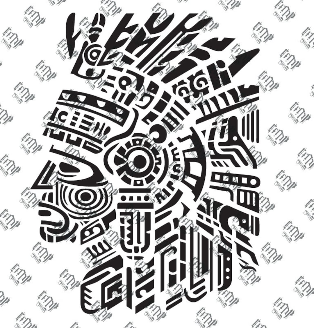 Aztec SVG, Vector for Cutting, Aztec Warrior Png, Mayan Symbol - Etsy