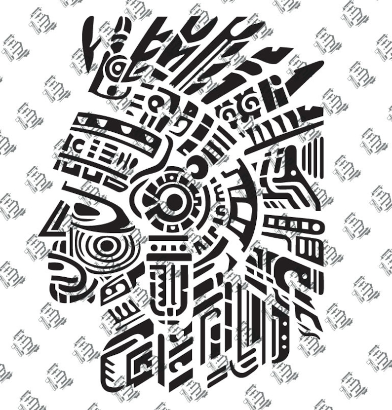 Aztec SVG, Vector for Cutting, Aztec Warrior Png, Mayan Symbol - Etsy