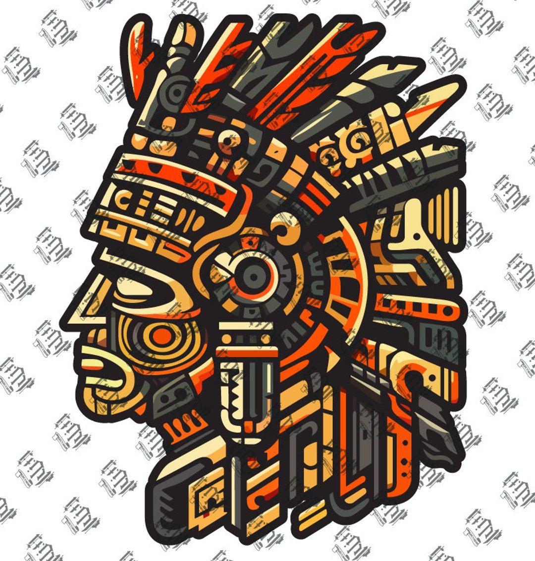 Aztec Head, Aztec Warrior SVG, Aztec Culture, Ngo Symbols, Mythology - Etsy