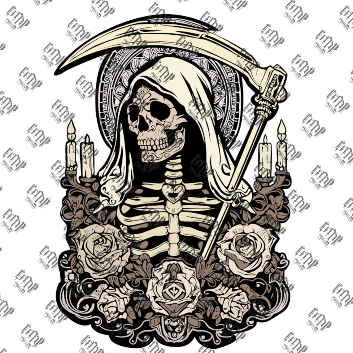Santa Muerte SVG, Saint of Death, La Santa Muerte, Holy Death, PDF, Png ...