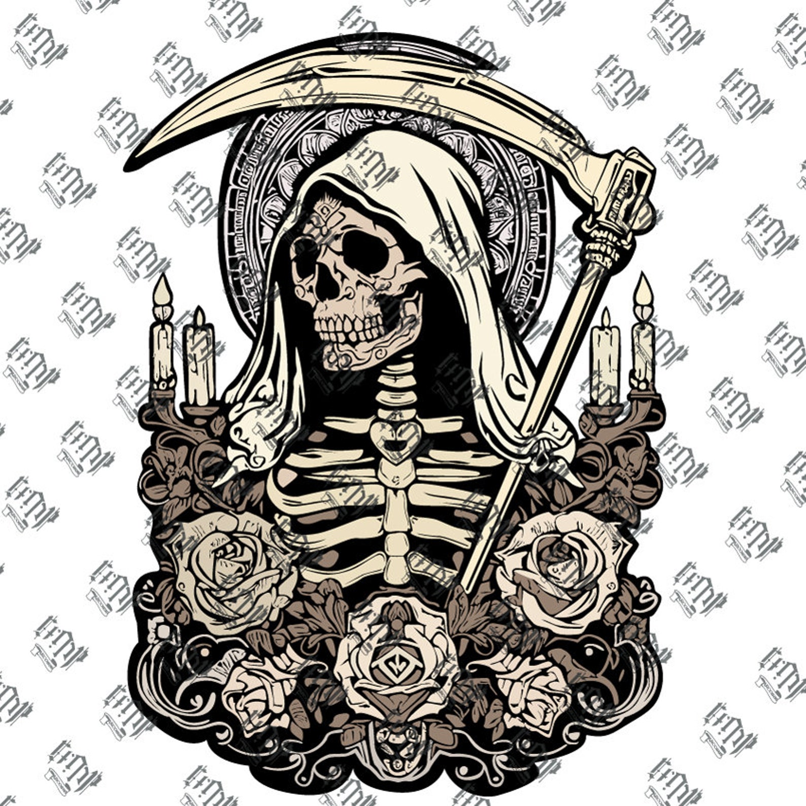 Santa Muerte SVG, Saint of Death, La Santa Muerte, Holy Death, PDF, Png ...