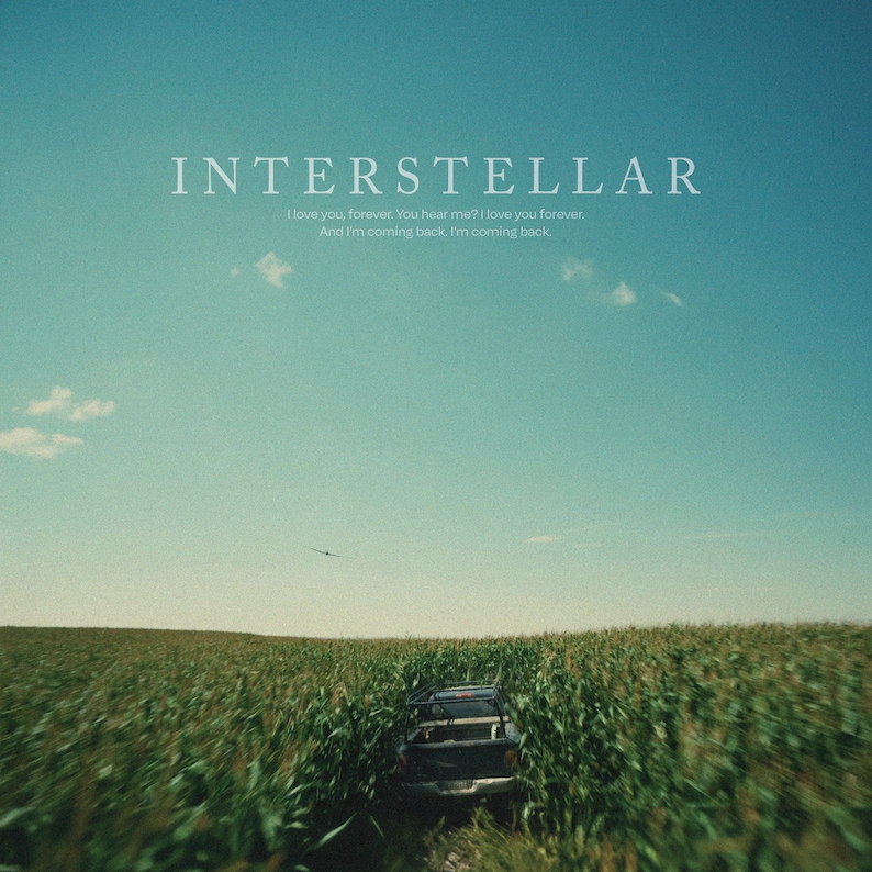 Interstellar Movie Poster, Digital Art, Original Design, Digital Download, Wall Art, Movie Print ...