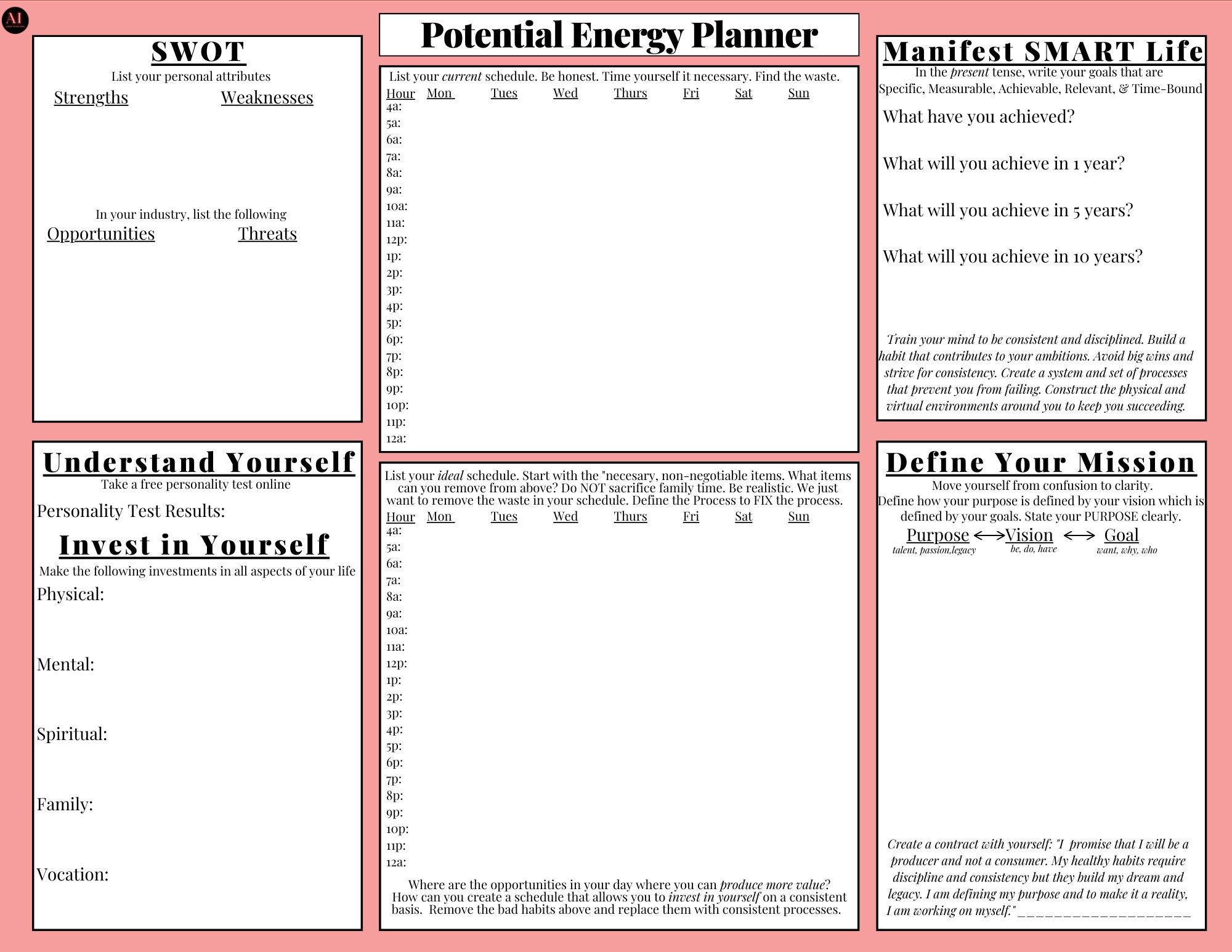 Achieve Your Dreams With the POTENTIAL ENERGY LIFE Planner - the ...