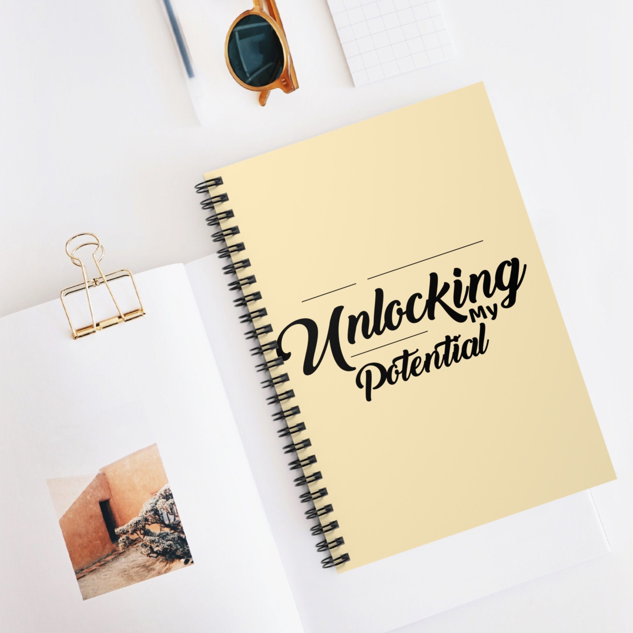 Unlocking My Potential Journal - Motivational Notebook - Goal-setting ...