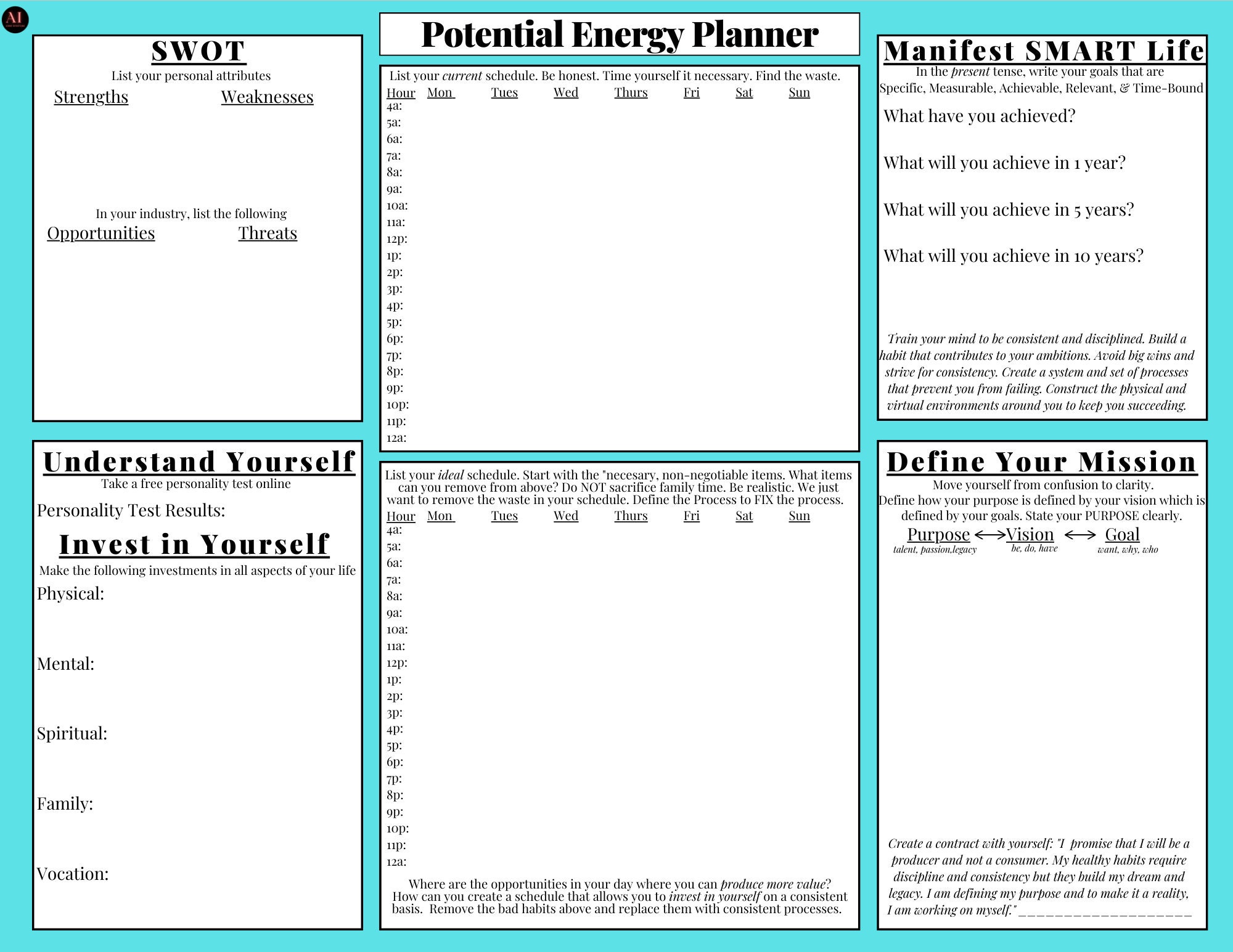 Achieve Your Dreams With the POTENTIAL ENERGY LIFE Planner - the ...