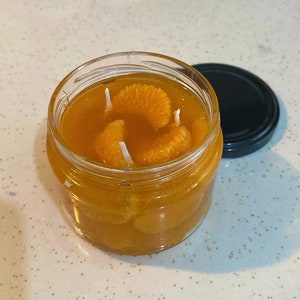 Scented Jam Candle, Strawberry Candle, Tangerine Candle, Soy Candle ...