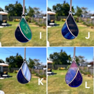 Stained Glass Raindrop Ornament Charm, Window Hanging, Wall Hanging ...