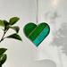 Stained Glass Heart Ornament Charm, Window Hanging, Wall Hanging Home ...