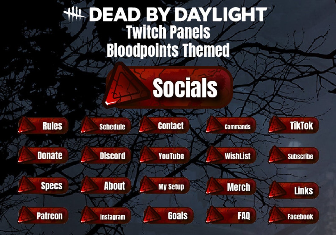 21 Dead by Daylight Bloodpoints Panels for Streamers Twitch - Etsy