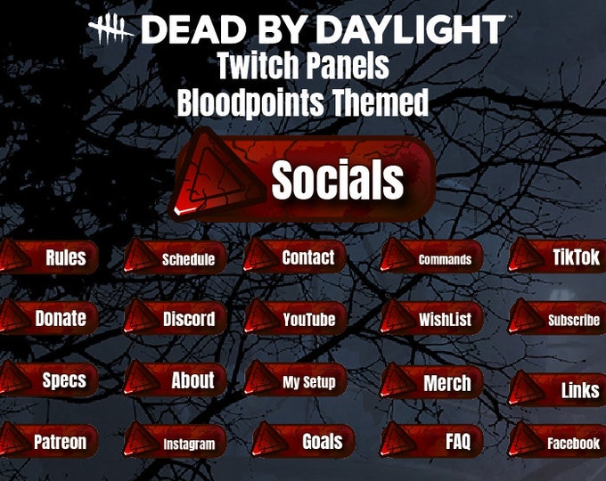 21 Dead by Daylight Bloodpoints Panels for Streamers Twitch, Kick ...