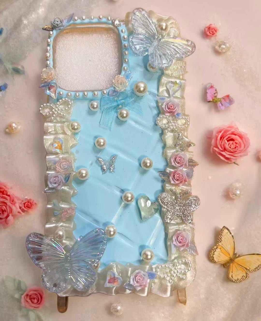Kawaii Decoden Phone Case – Whipped Cream Style Handmade Case for ...