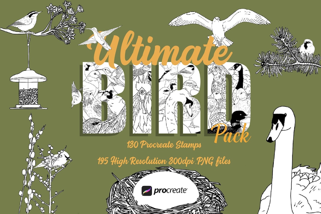 Ultimate Bird Pack Procreate Brushes and Stamps Digital Download - Etsy