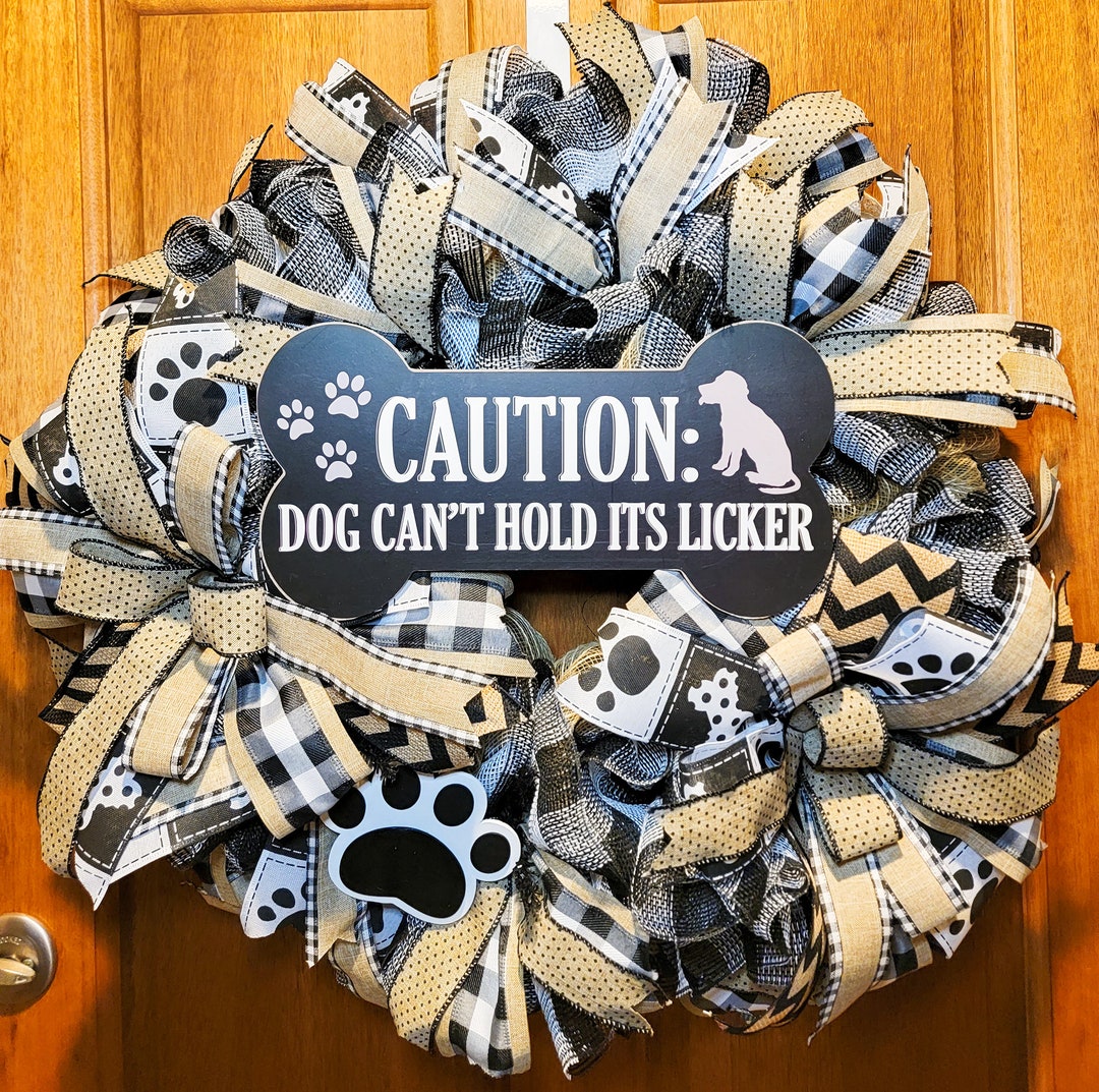 Dog Welcome Wreath | Front Door Decor | Front Door Wreath | Dog Door ...