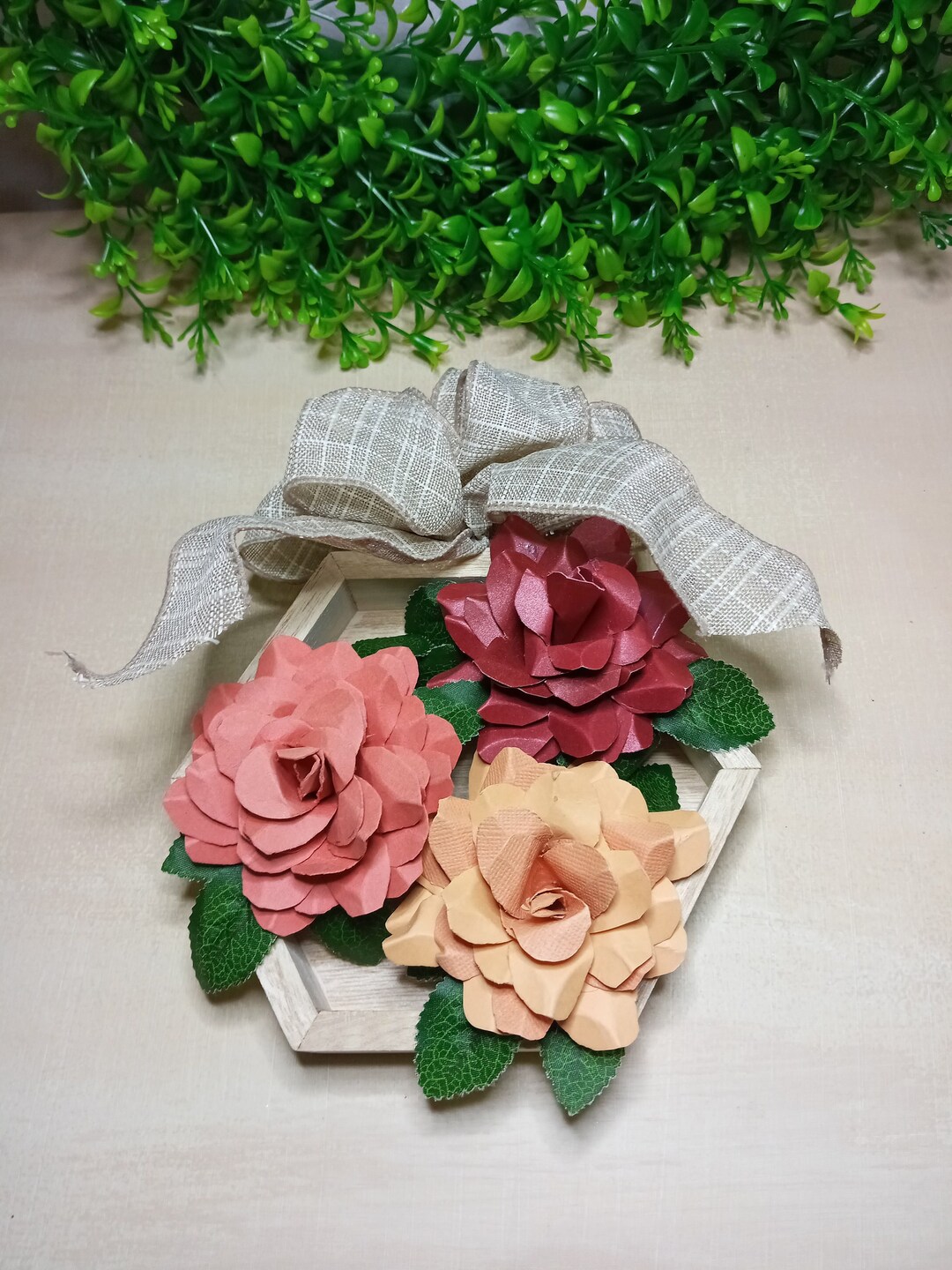 Handmade Paper Roses Wall Decor - Etsy