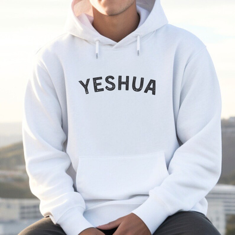 Yeshua Hoodie for Men Faith Based Hoodie Christian Merch for Men ...