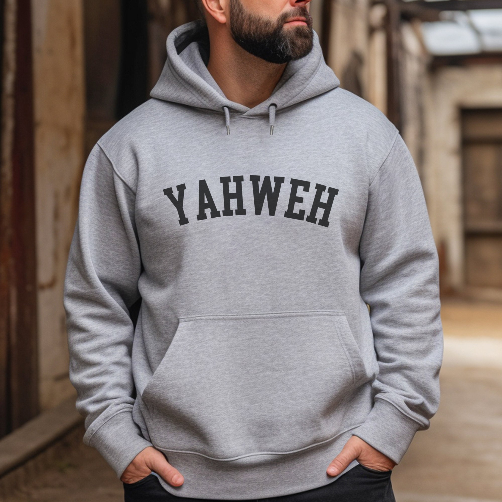 Yahweh Hoodie Sweatshirt for Men Faith Based Hoodie Gift for Birthday Aesthetic Christian ...