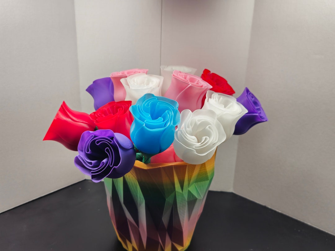 Elegant 3D Printed Roses - Etsy