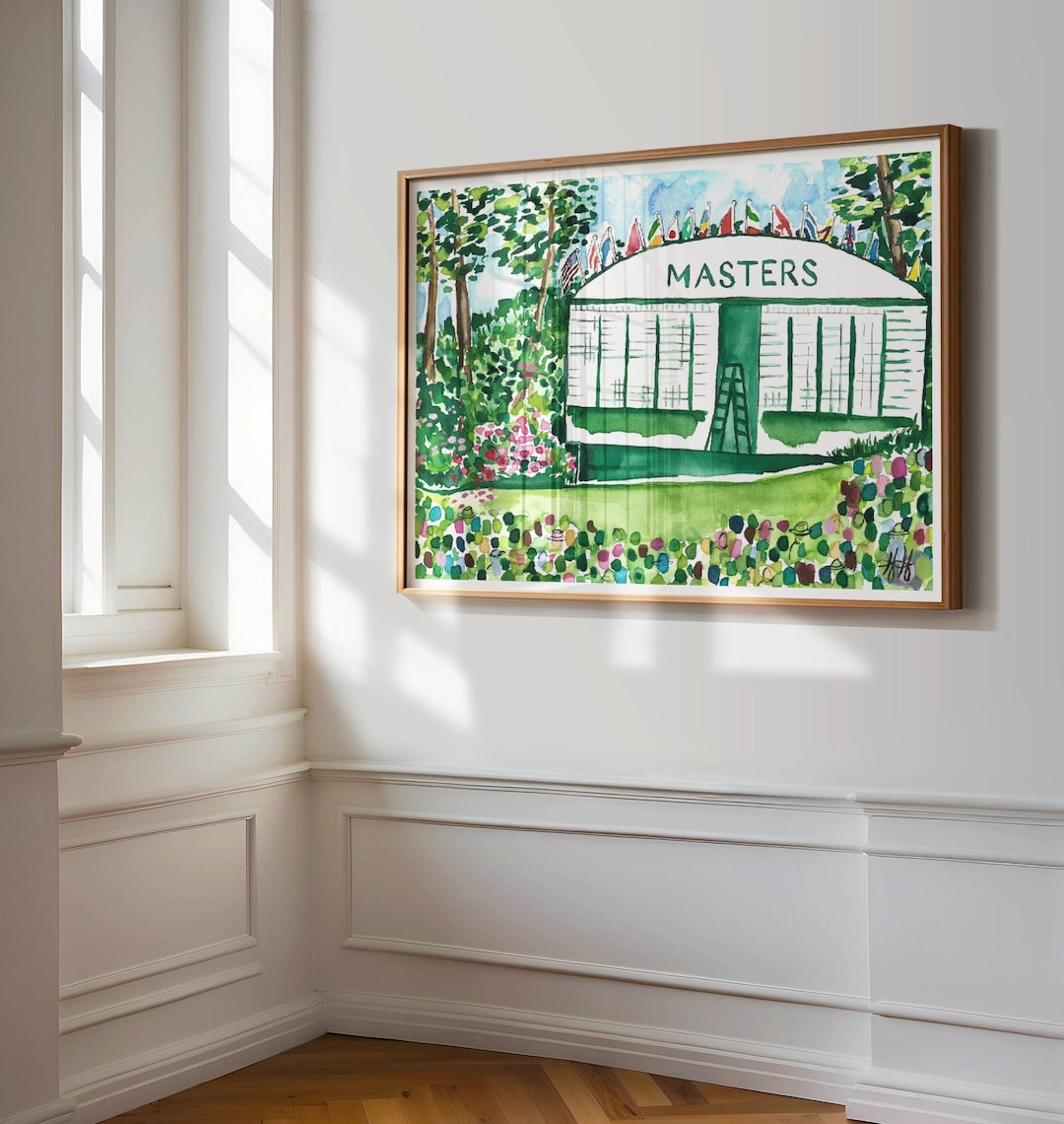 LARGE Augusta National Leaderboard Art Print, the Masters Tournament ...