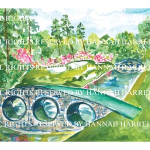LARGE Amen Corner Art Print, the Masters Tournament, 28x20 and 48x36 ...