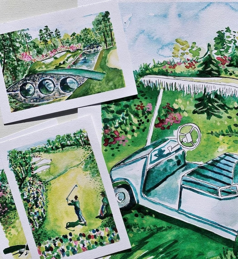 VINTAGE GOLF ART - Seven Pack of 5x7s - Etsy