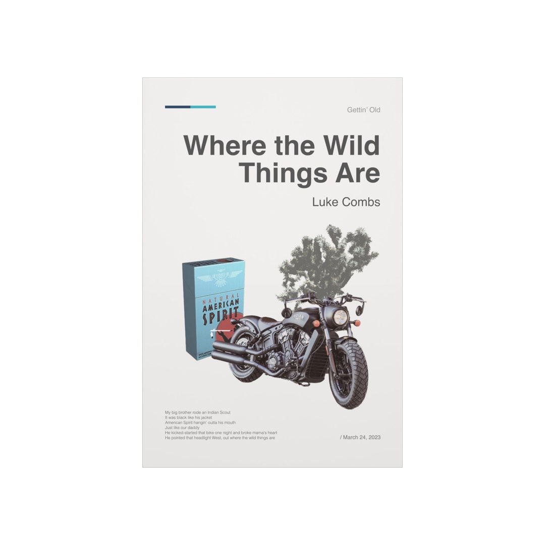 Where the Wild Things Are Song Poster // Modern Pop Art // Luke Combs ...