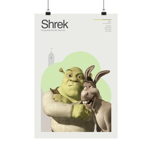 Shrek // Movie Poster // Modern Pop Art - Etsy