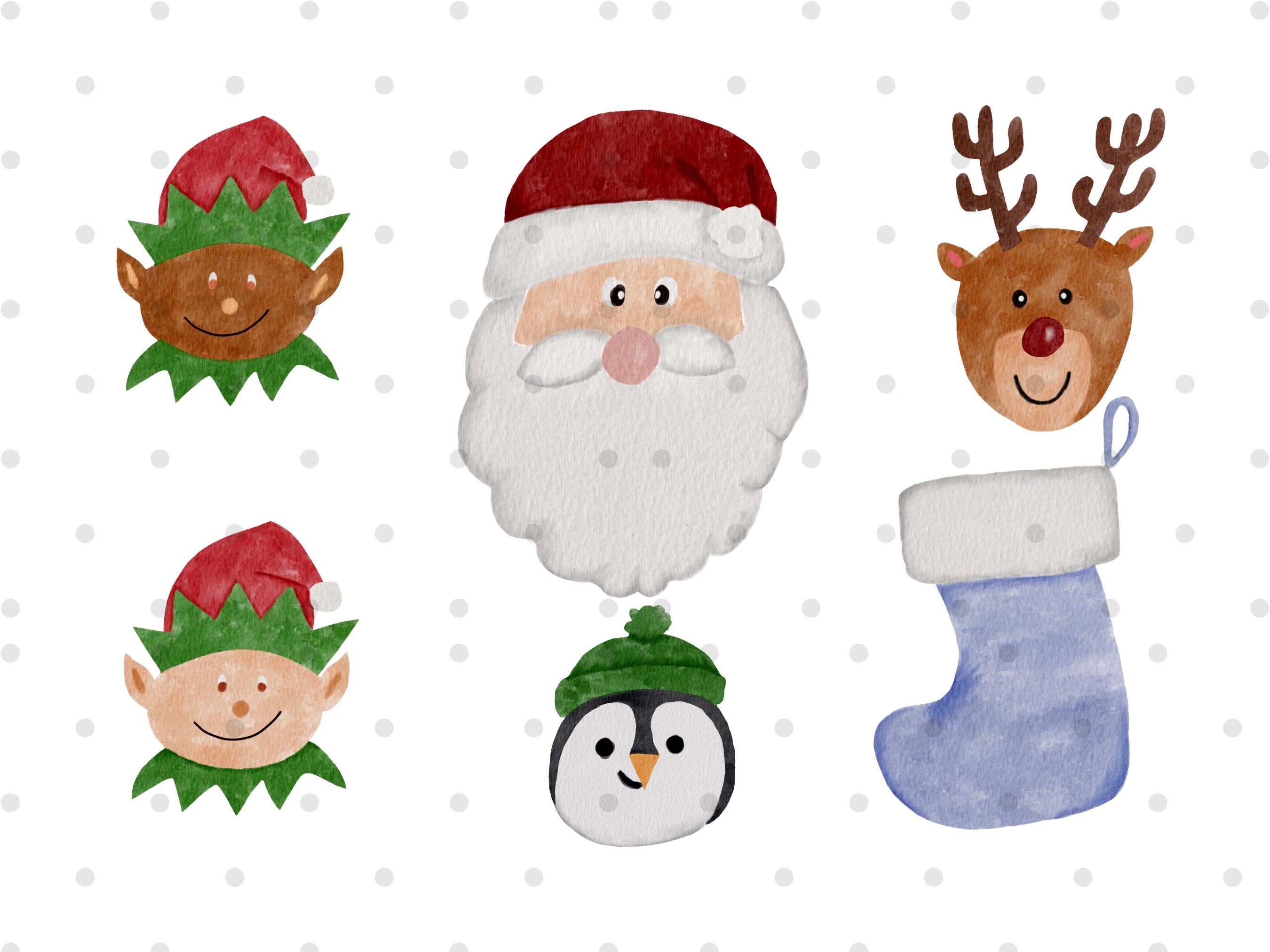 Christmas Clipart, Watercolor Clipart, Commercial Use Clipart, PNG ...