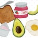 Breakfast Food Watercolor Clipart, Commercial Use, Personal Use, PNG ...