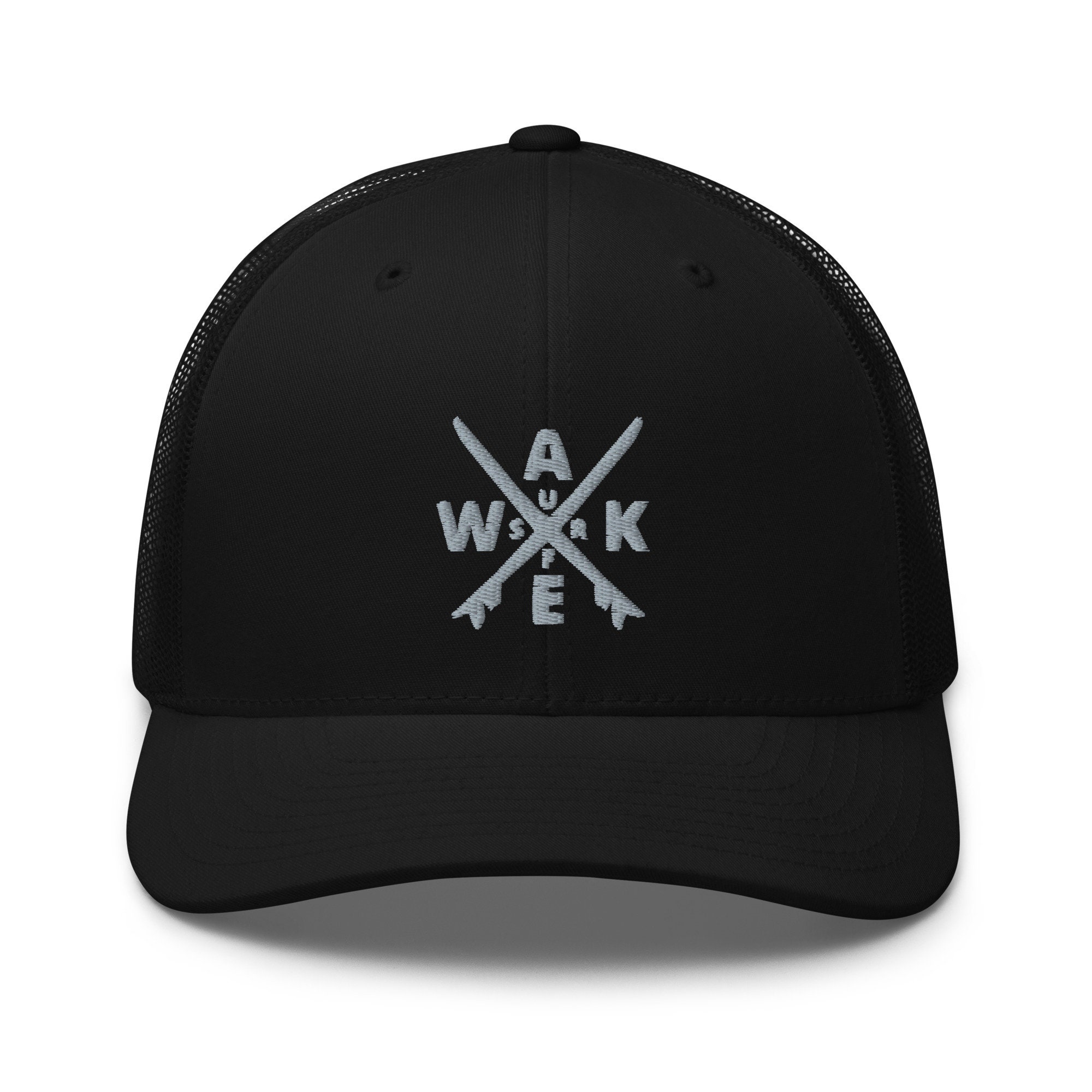 Wakesurfing WAKE SURF Snap Back Hat With Embroidered Lettering and ...