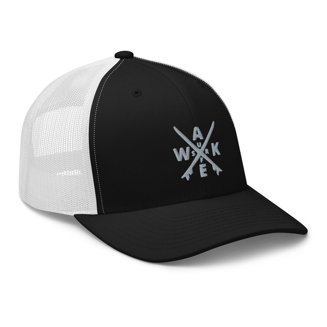 Wakesurfing WAKE SURF Snap Back Hat With Embroidered Lettering and ...