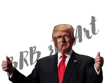 Funny Clip Art: Donald Trump Posing With Two Thumbs up PNG (no ...