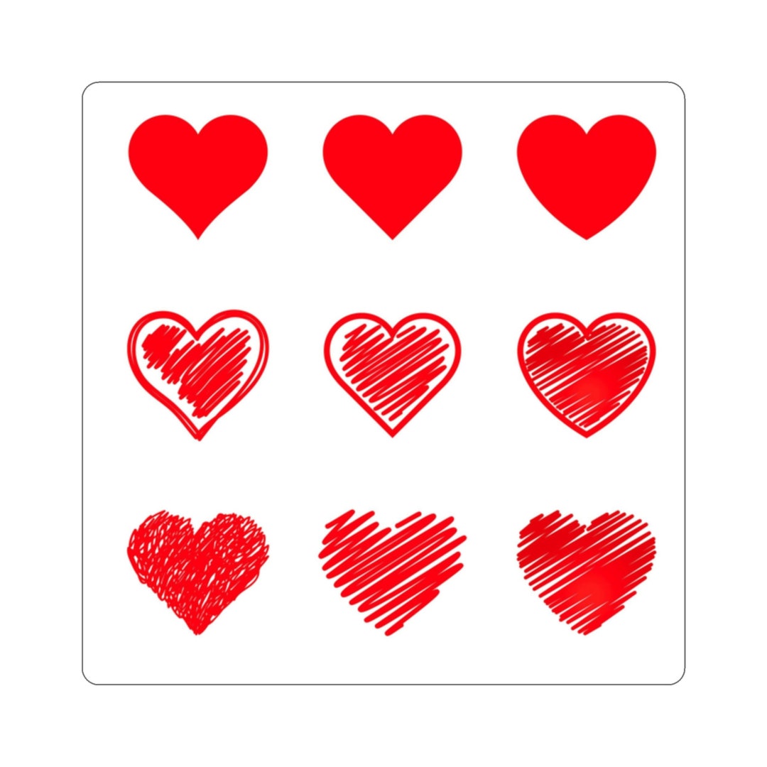 Die-cut Stickers. Retro. Hearts. Classroom Tags. Paper & Party Supplies ...