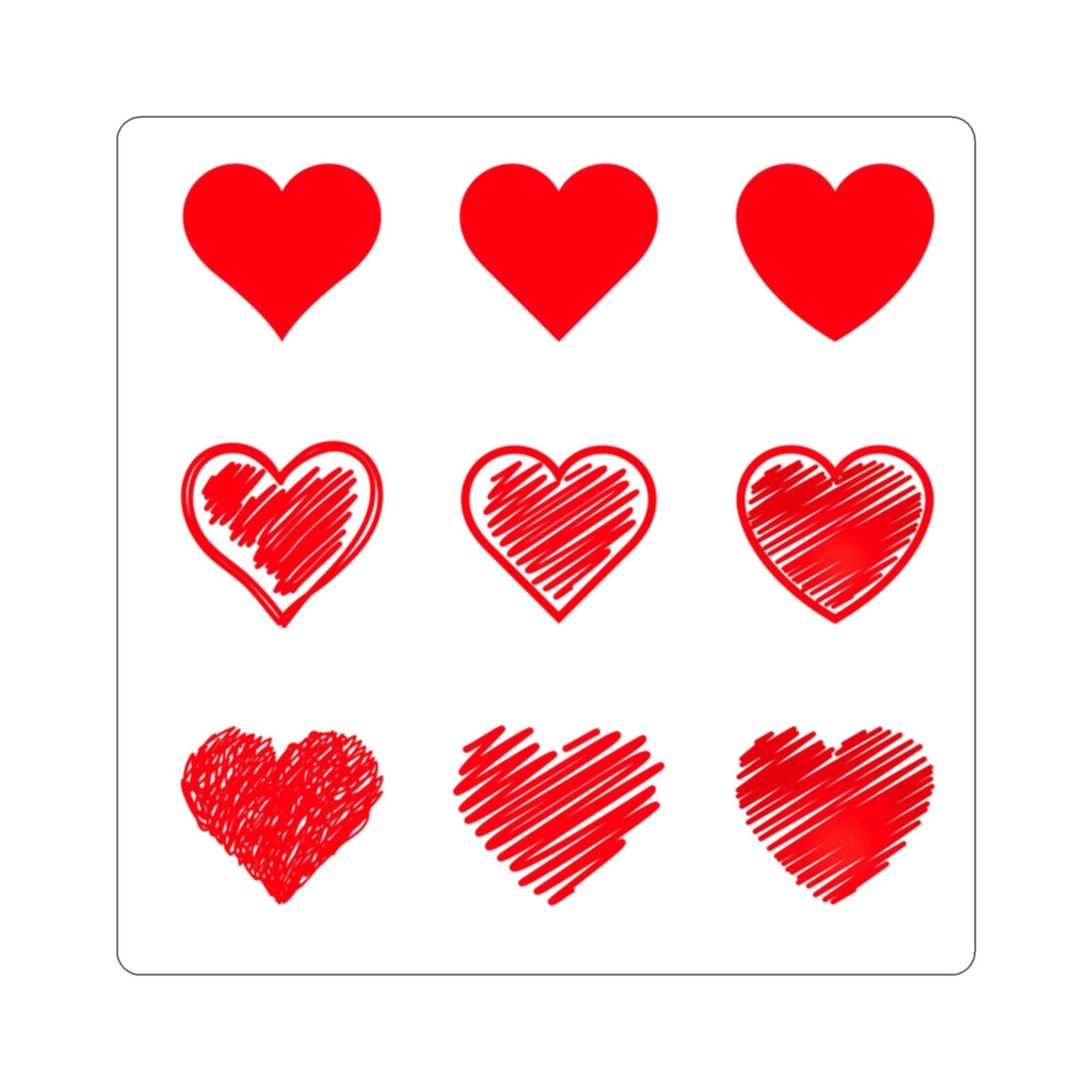 Die-cut Stickers. Retro. Hearts. Classroom Tags. Paper & Party Supplies ...