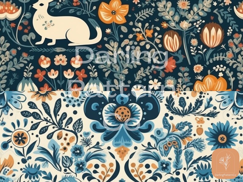 Scandinavian Folk Art Style Patterns Folk Art Pattern Scandi - Etsy