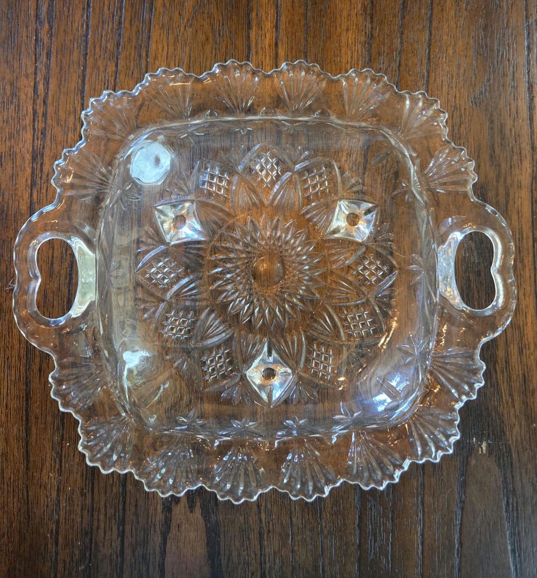 Vintage Pasri Indonesia Cut Glass Candy Dish - Etsy