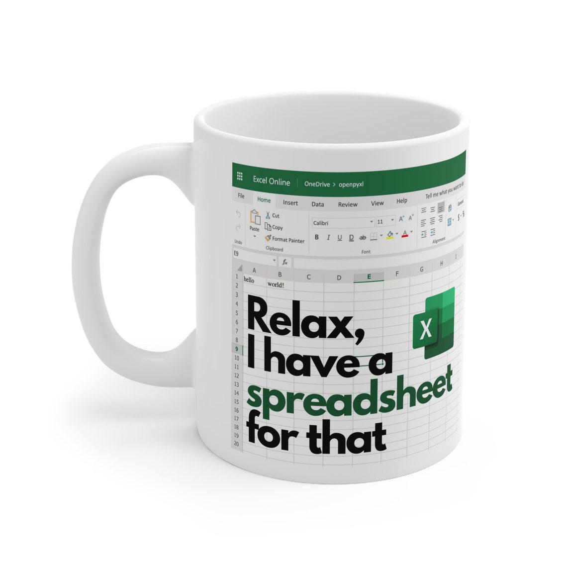 Excel Spreadsheet Mug: Funny Gift for Work Colleagues - Etsy