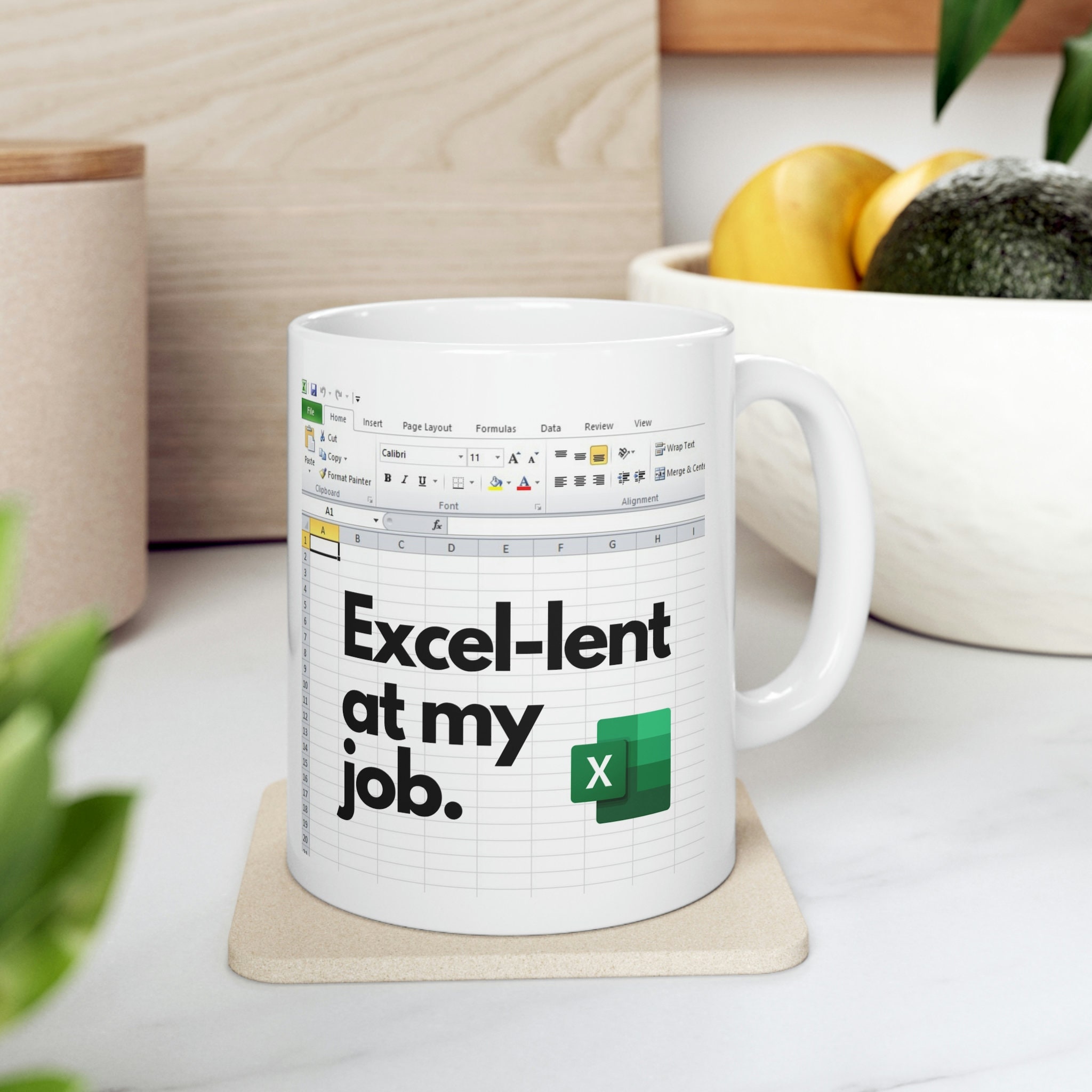Excel-lent at My Job Mug - Unleash Your Inner Excel Wizard - Perfect ...