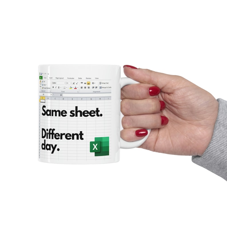 Excel Spreadsheet Mug: Funny Gift for Work Colleagues - Etsy