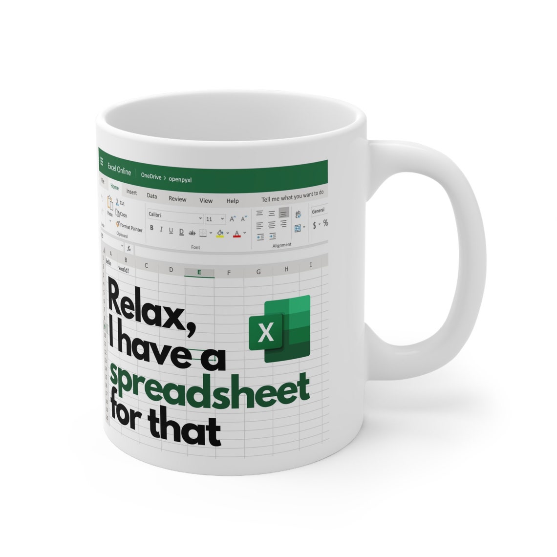 Excel Spreadsheet Mug: Funny Gift for Work Colleagues - Etsy