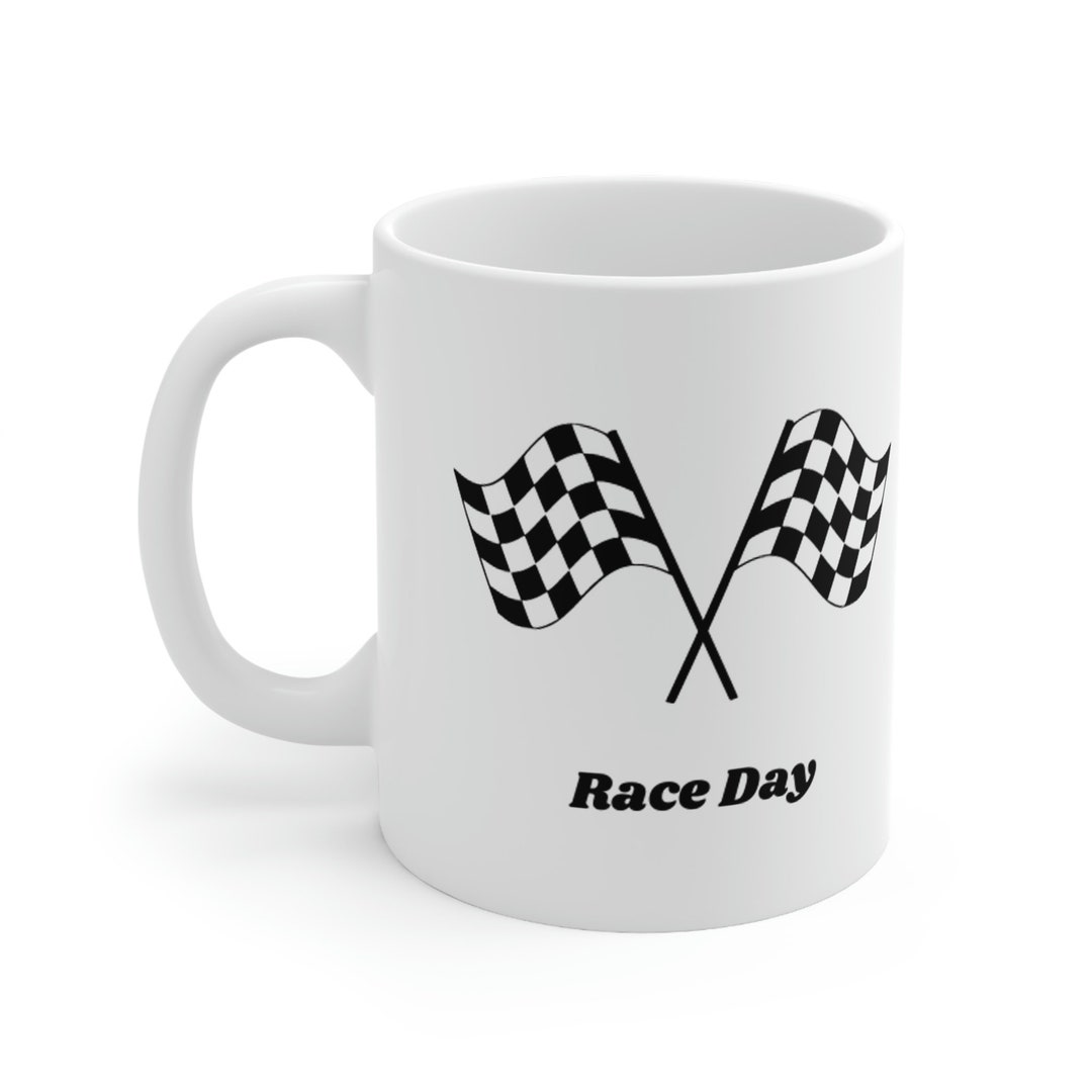 Motor Racing, Car Race, Race Day Mug, Minimalist Gift, Office Cup ...