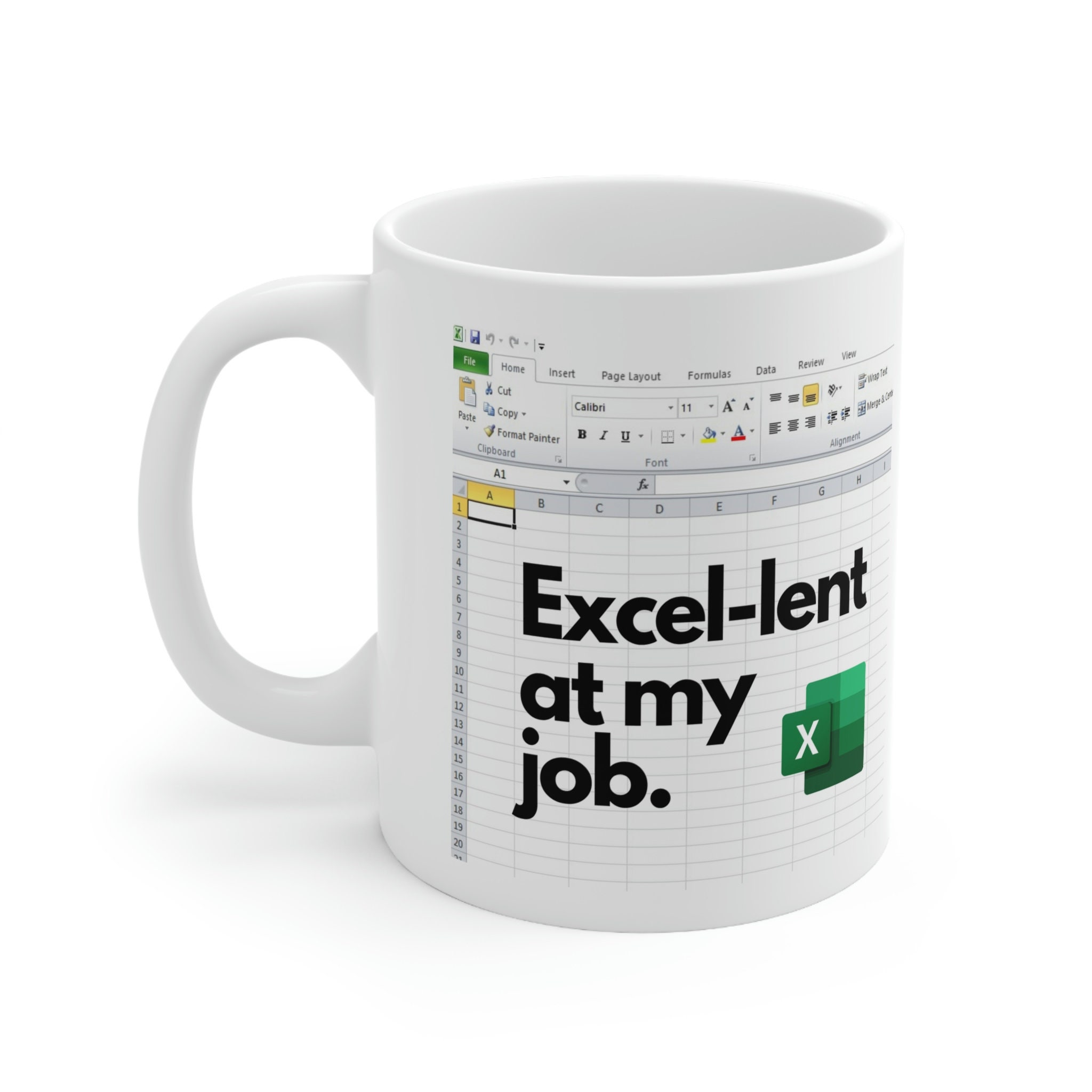Excel-lent at My Job Mug - Unleash Your Inner Excel Wizard - Perfect ...