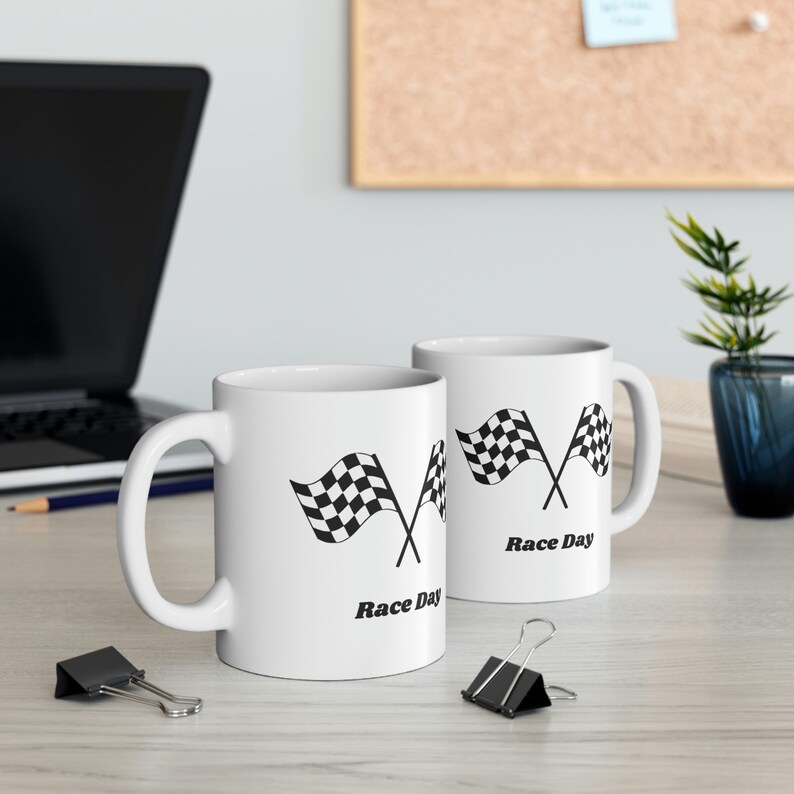 Motor Racing, Car Race, Race Day Mug, Minimalist Gift, Office Cup ...