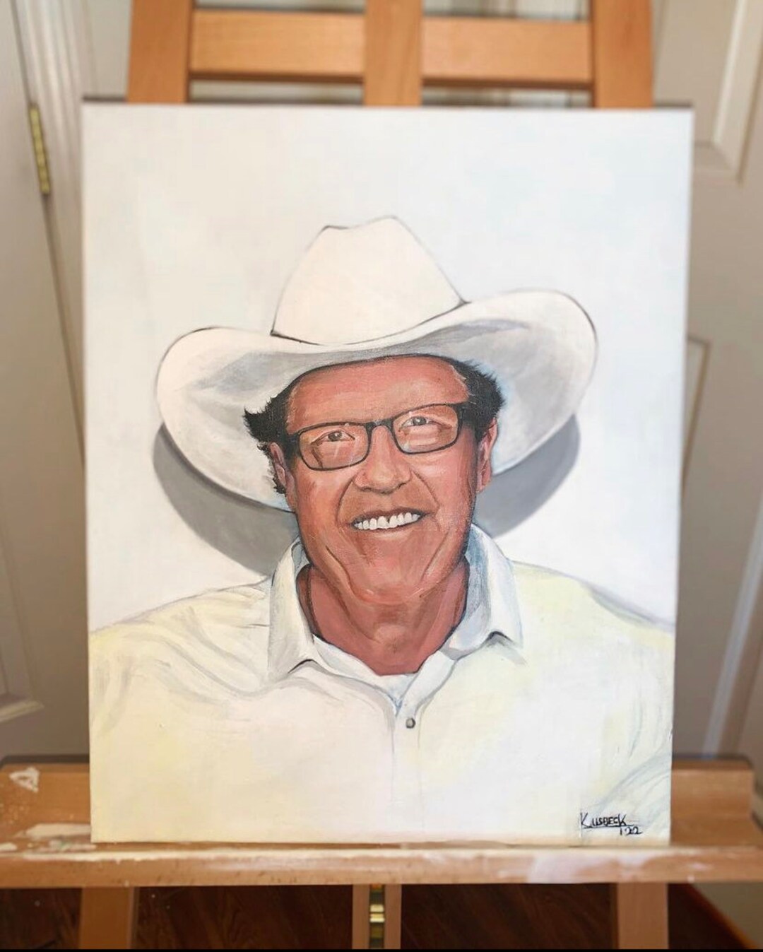 Custom Portrait Painting From Photo, Hand Painted Acrylic Painting on ...