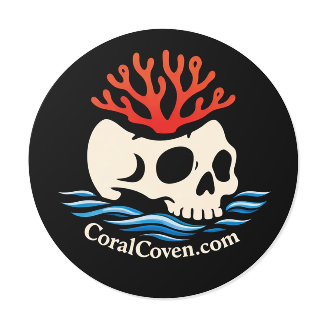 Coral Coven | Round Vinyl Sticker - Etsy