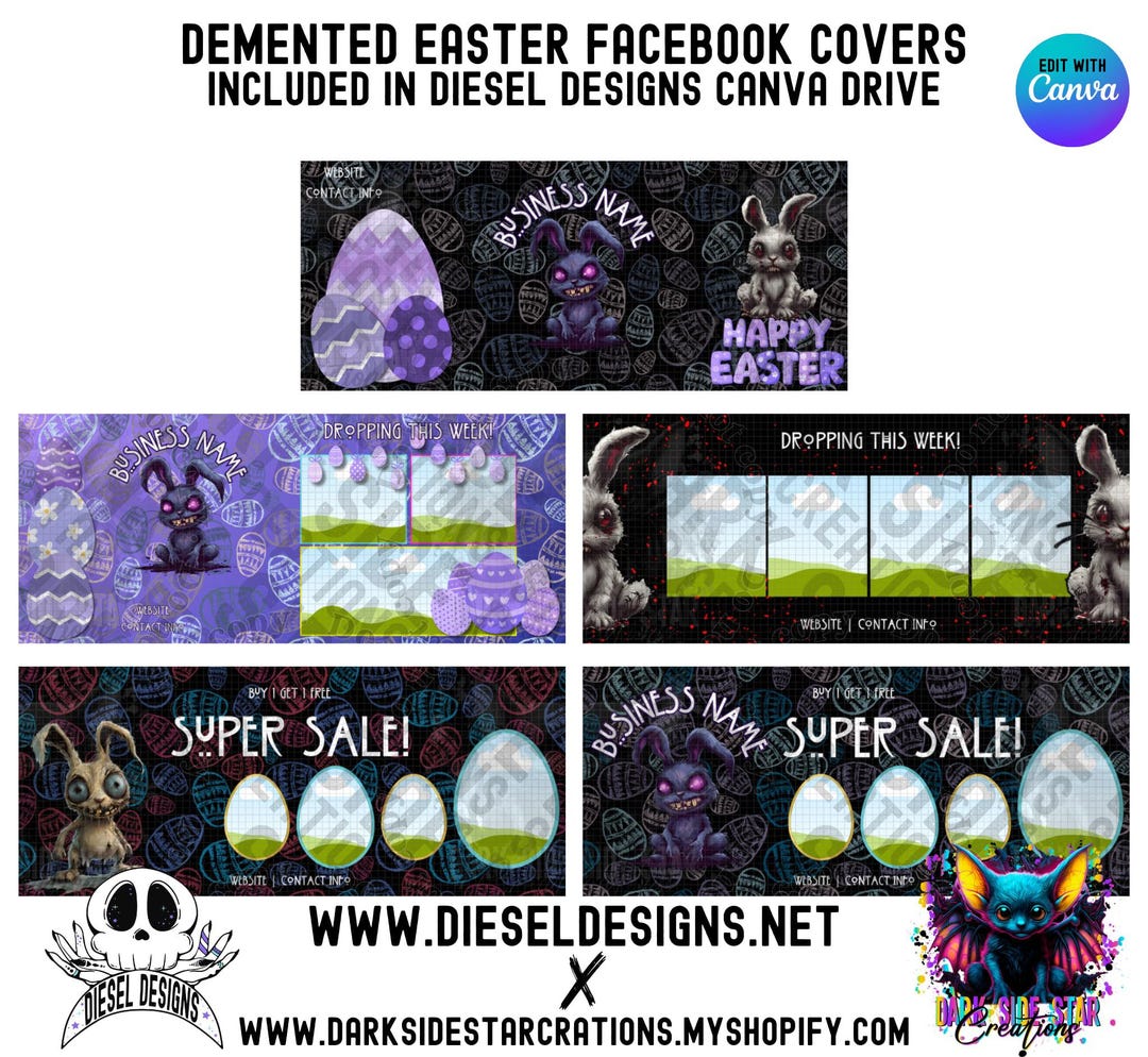 Demented Easter Facebook Covers by Dark Side Star Creations | Facebook ...