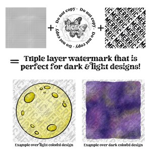 Triple Layer Watermark Perfect for Dark AND Light Colored Designs - Etsy