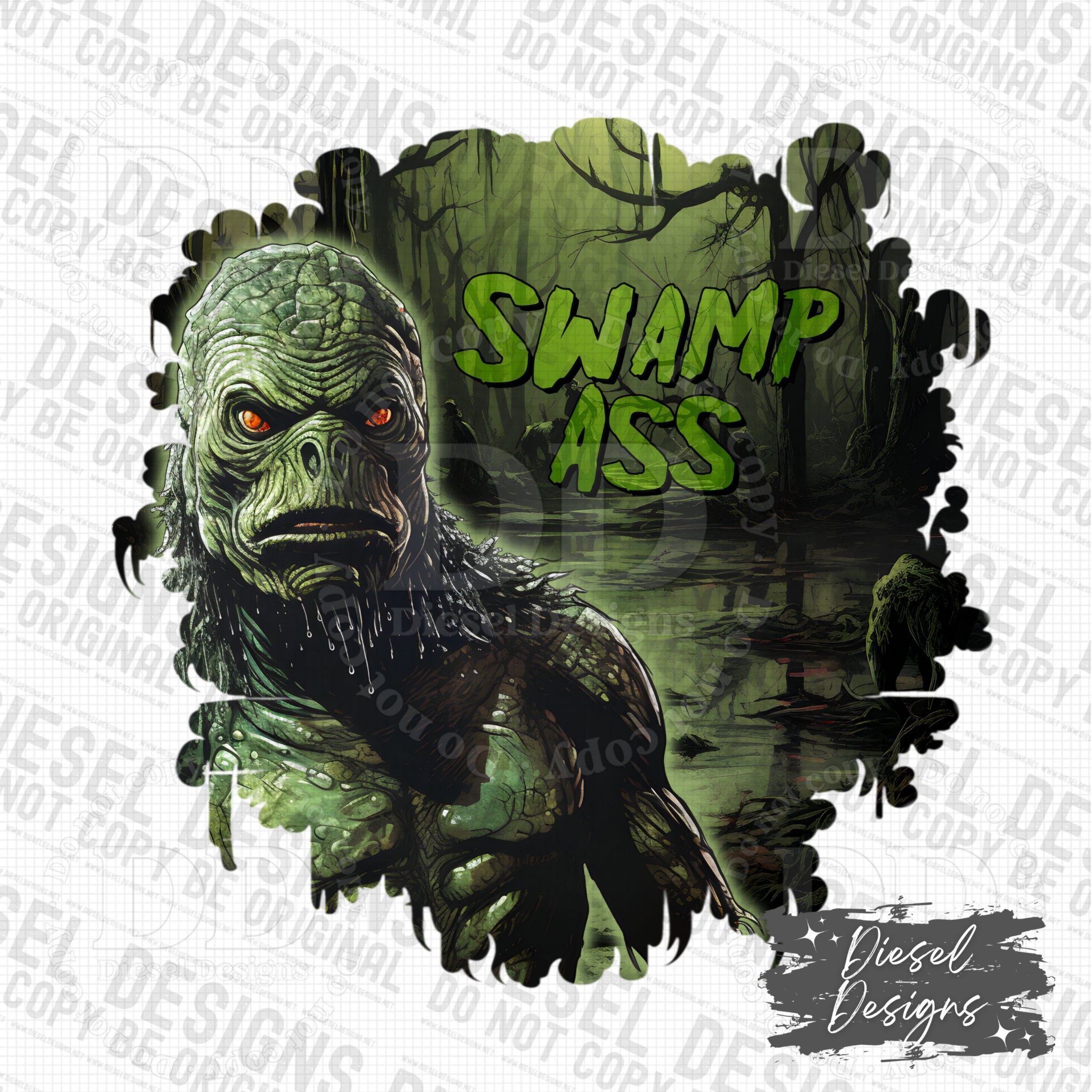 Swamp Ass PNG Template 300 DPI Transparent PNG Digital File Only - Etsy