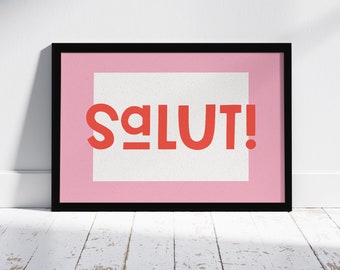 French Salut Poster - Etsy