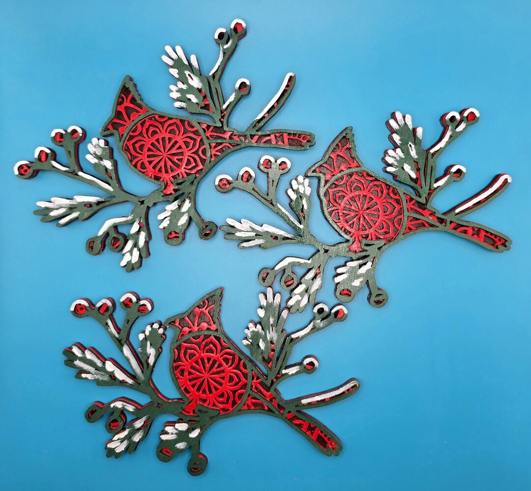 Mandala Cardinal Art - Etsy