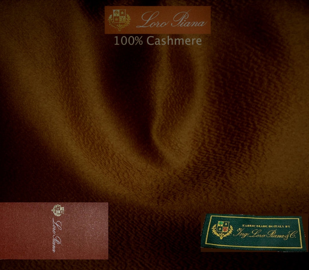 LORO PIANA Cashmere Fabric. Brown Fabric Woven in ITALY. Heavy Material ...